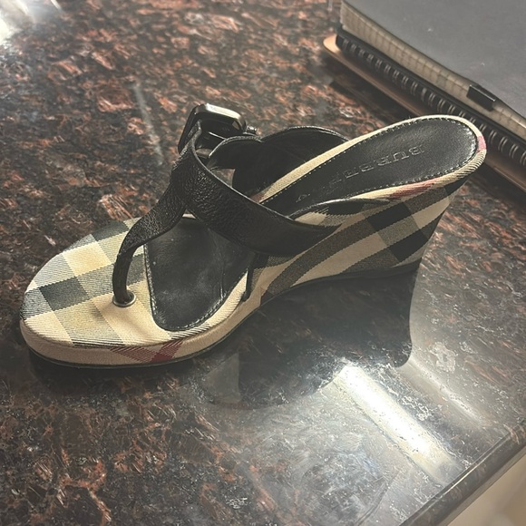 Burberry | Shoes | Burberry Wedge Sandals | Poshmark